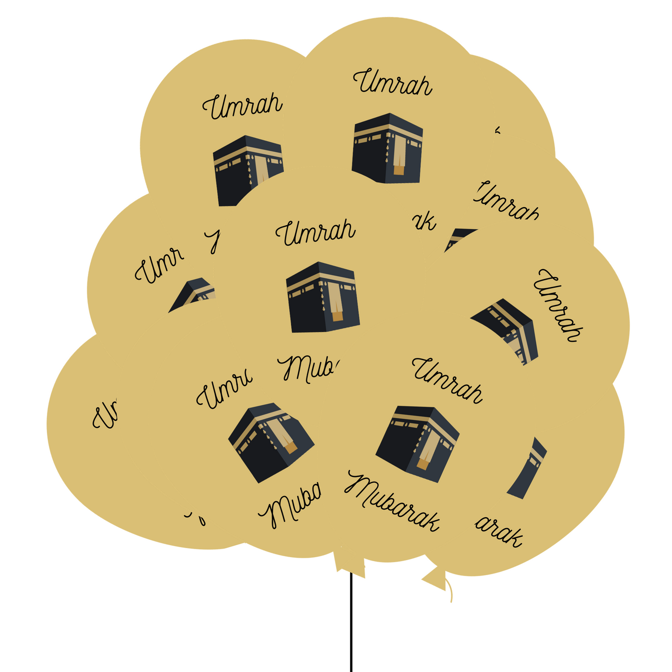 Umrah Mubarak Balloons | Umrah Decorations | Islamic Party Store ...